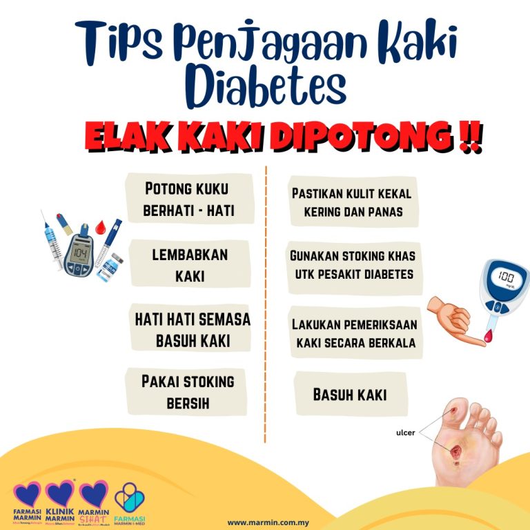 TIPS UNTUK ELAKKAN KAKI DIPOTONG (PESAKIT DIABETES) – MARMIN